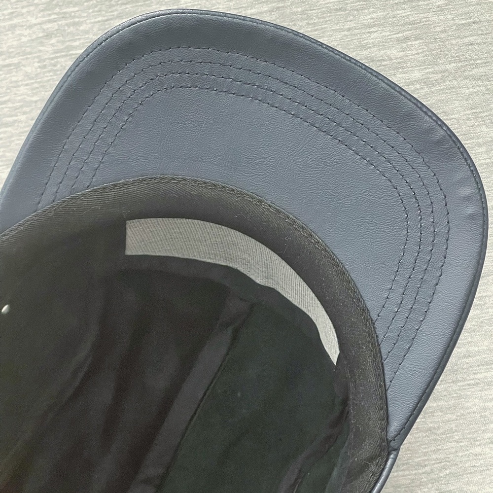 Olive & Pique Five Panel Genuine Leather Baseball Cap - Gem